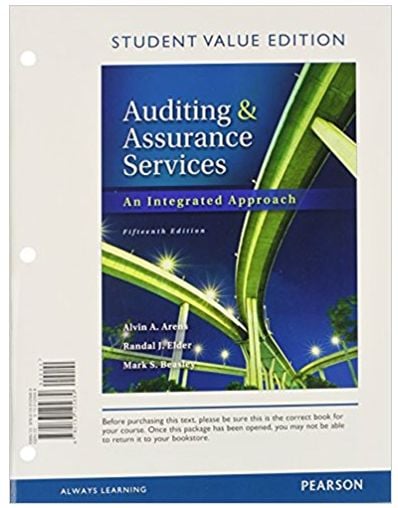 Auditing and Assurance services an integrated approach Alvin a. arens ...