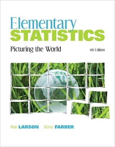Elementary Statistics Picturing The World Ron Larson, Betsy Farber PDF ...