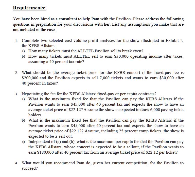 [SOLVED] One day in early November, Pam Berg, Manager of the ALLTEL (1 ...